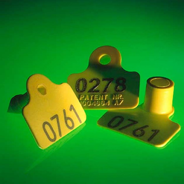 laser marking of plastic cow tags